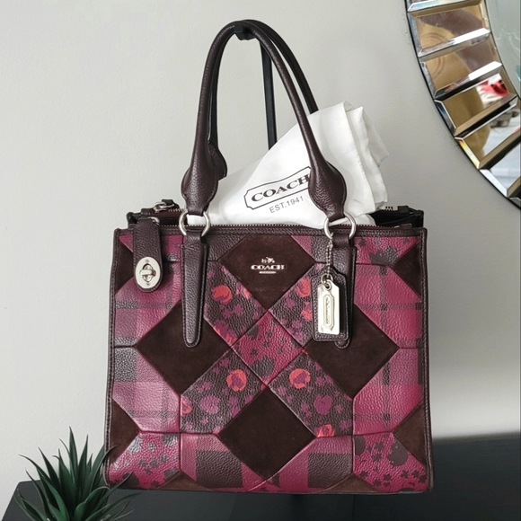 Coach | Bags | Coach Swagger In Canyon Quilt Exotic Leathrr Satchel ...